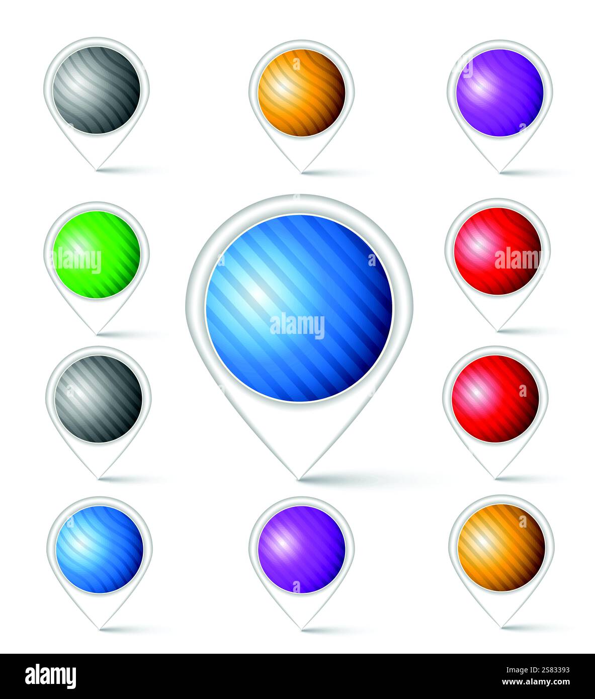 Set of colorful markers. Navigational map markers Stock Vector Image ...