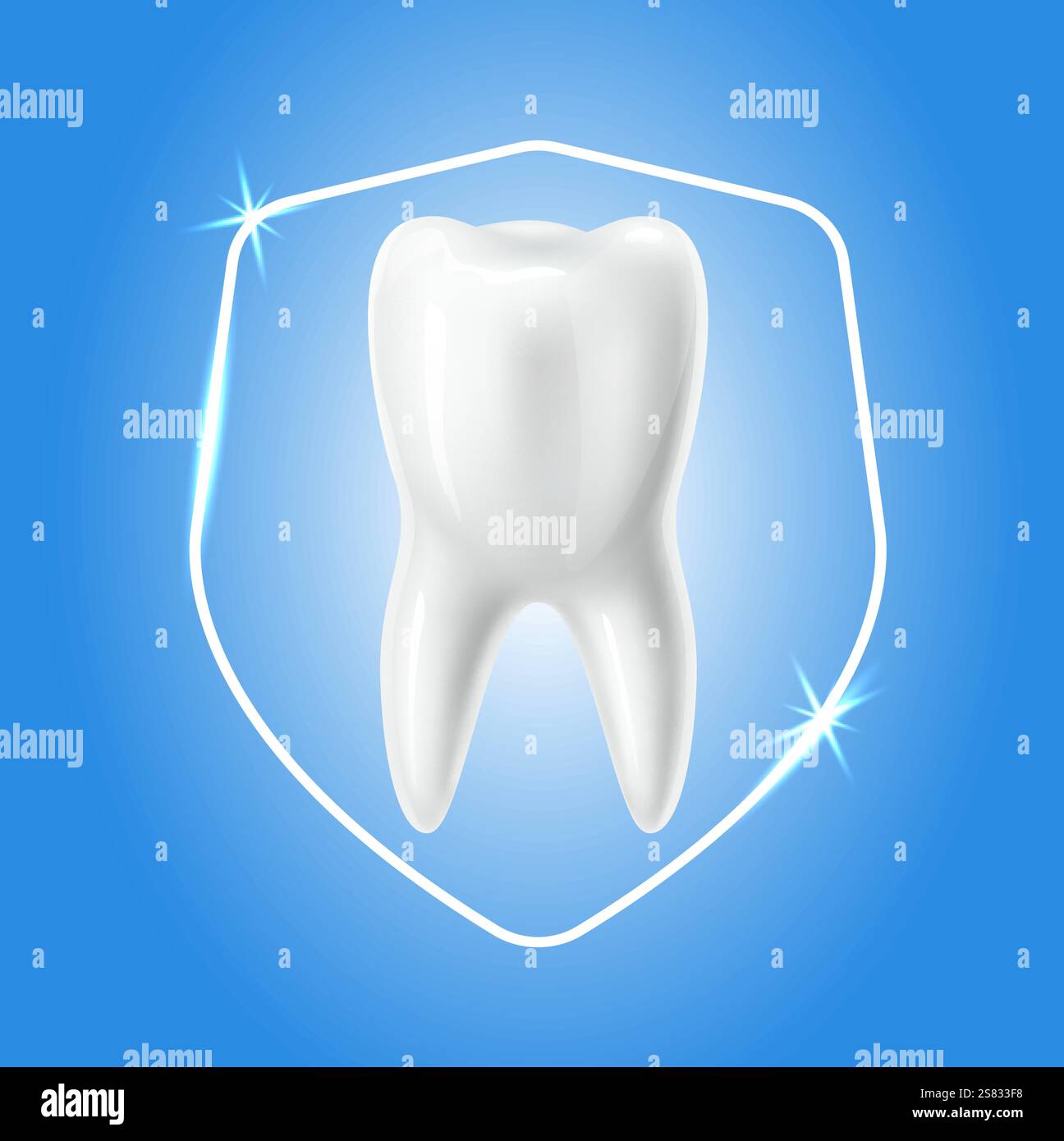 Concept of protecting and preserving dental health. Realistic isolated ...