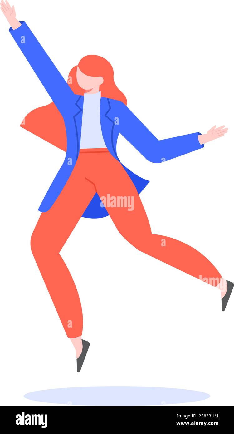 Woman celebrating joyfully arms Stock Vector Images - Alamy