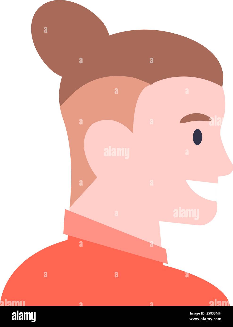 Bun man Stock Vector Images - Alamy