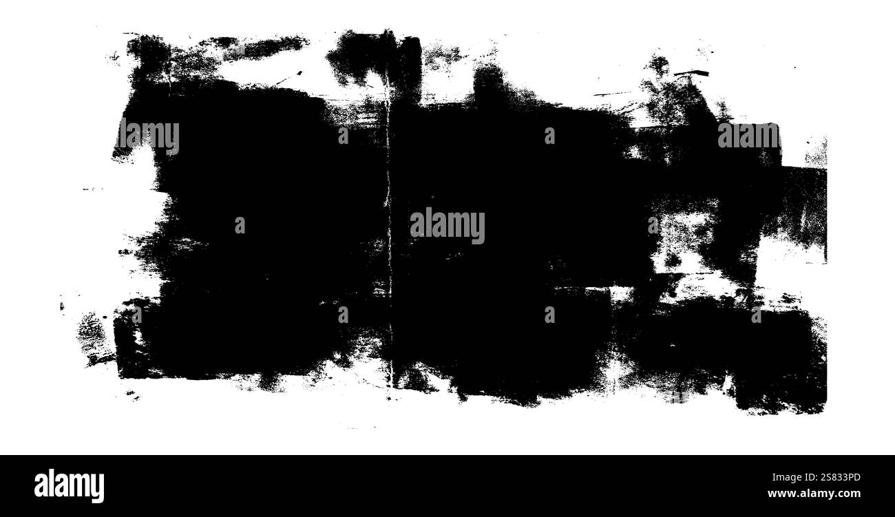 Linocut texture. Ink roller background. Grunge letterpress rectangle on ...