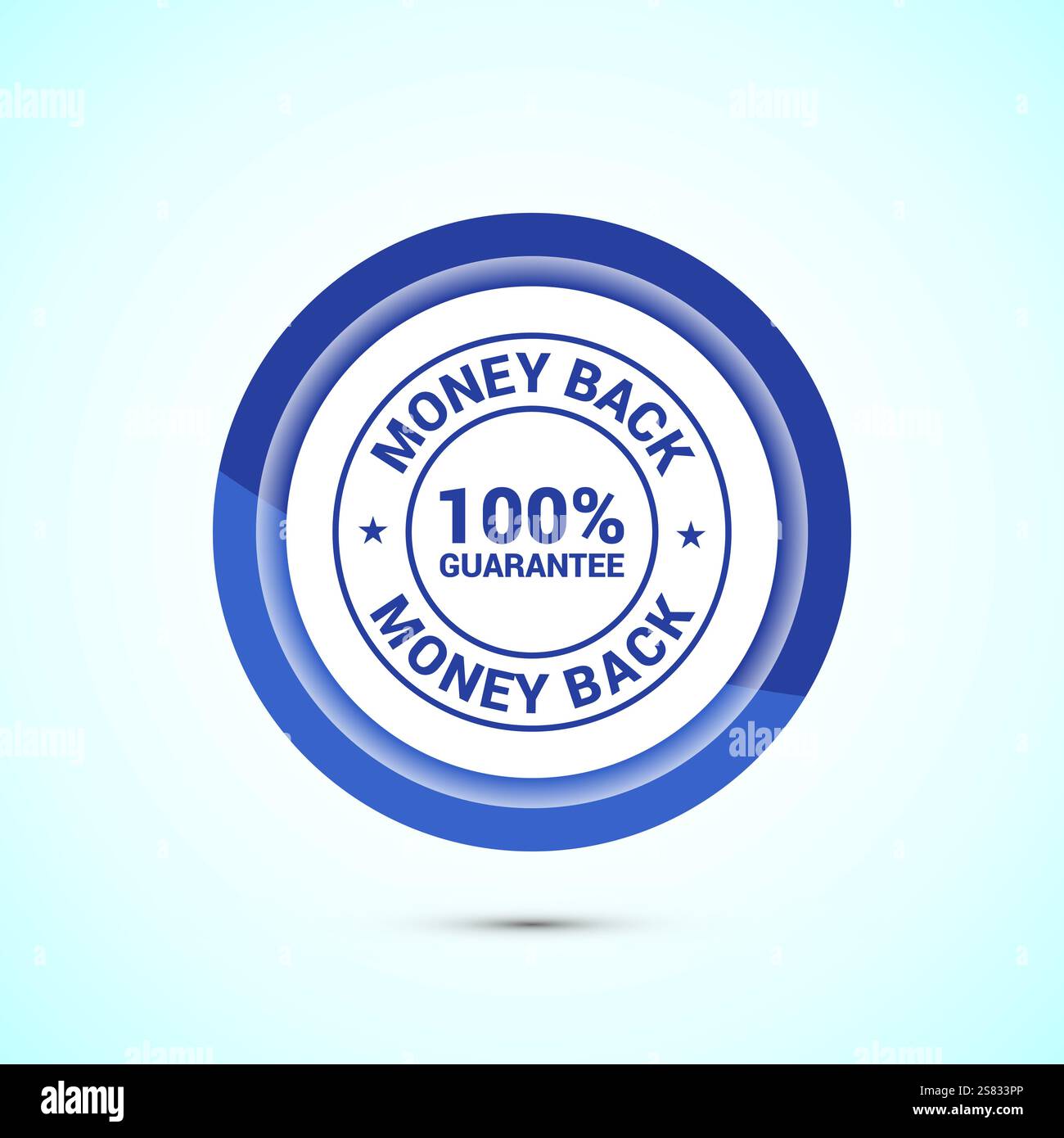 Money back guarantee icon design illustration. Money back guarantee ...