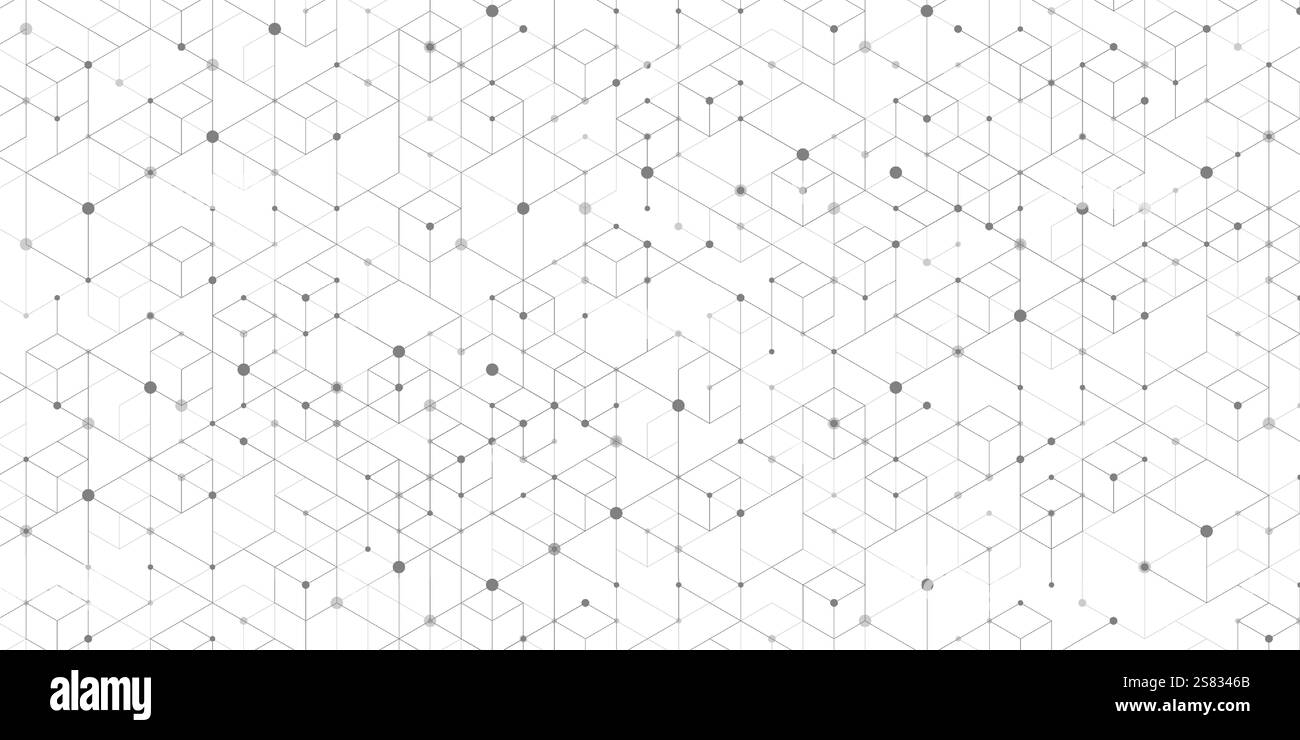 Hexagonal digital abstract background. Technology concept with lines ...