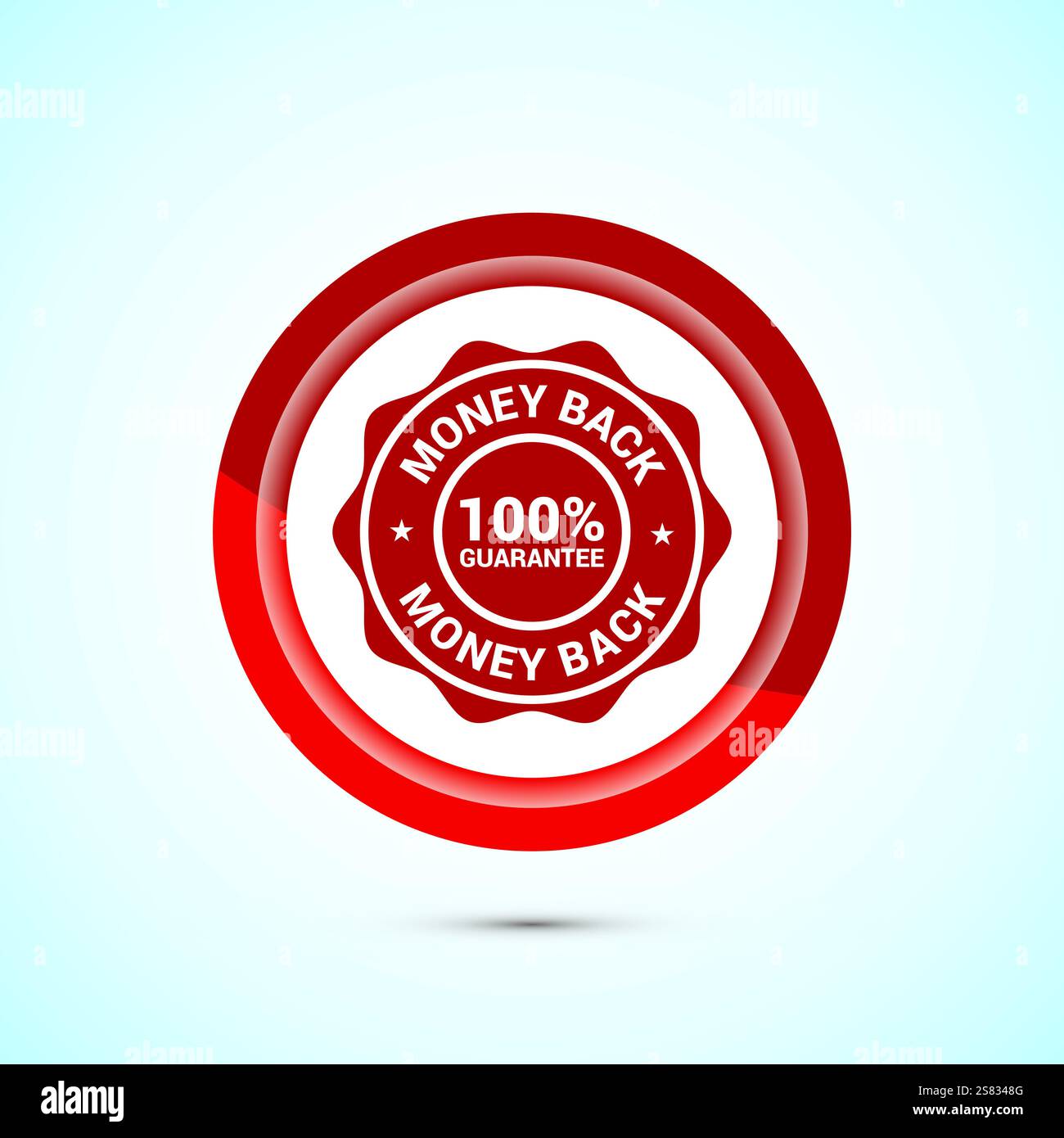 Money back guarantee icon design illustration. Money back guarantee ...