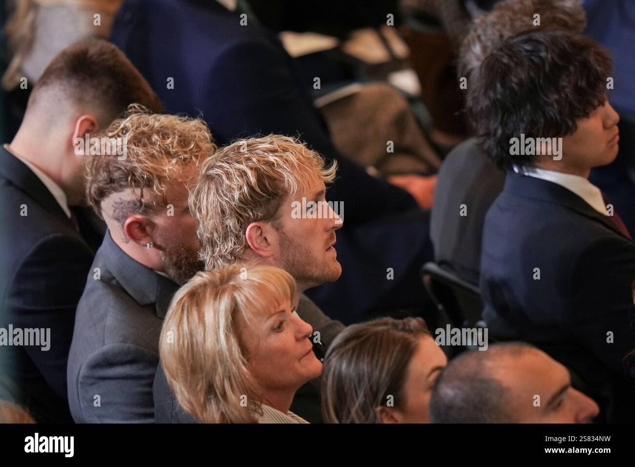 Logan Paul is seen during inauguration ceremonies in Emancipation Hall ...