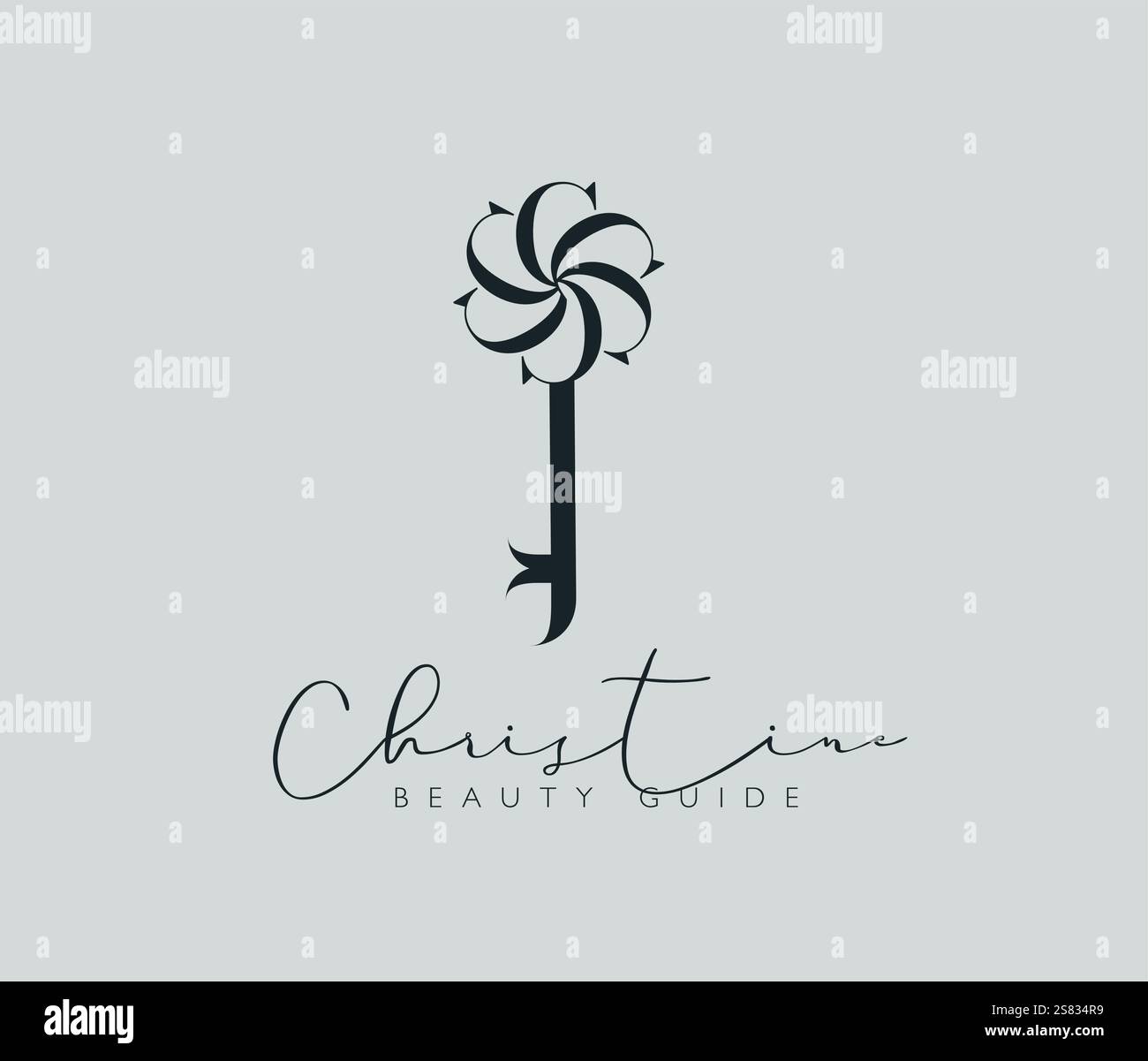 Beauty guide key label design lettering christine drawing in vintage ...