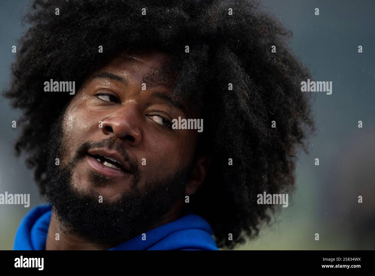Los Angeles Rams defensive end Desjuan Johnson (94) looks on during ...