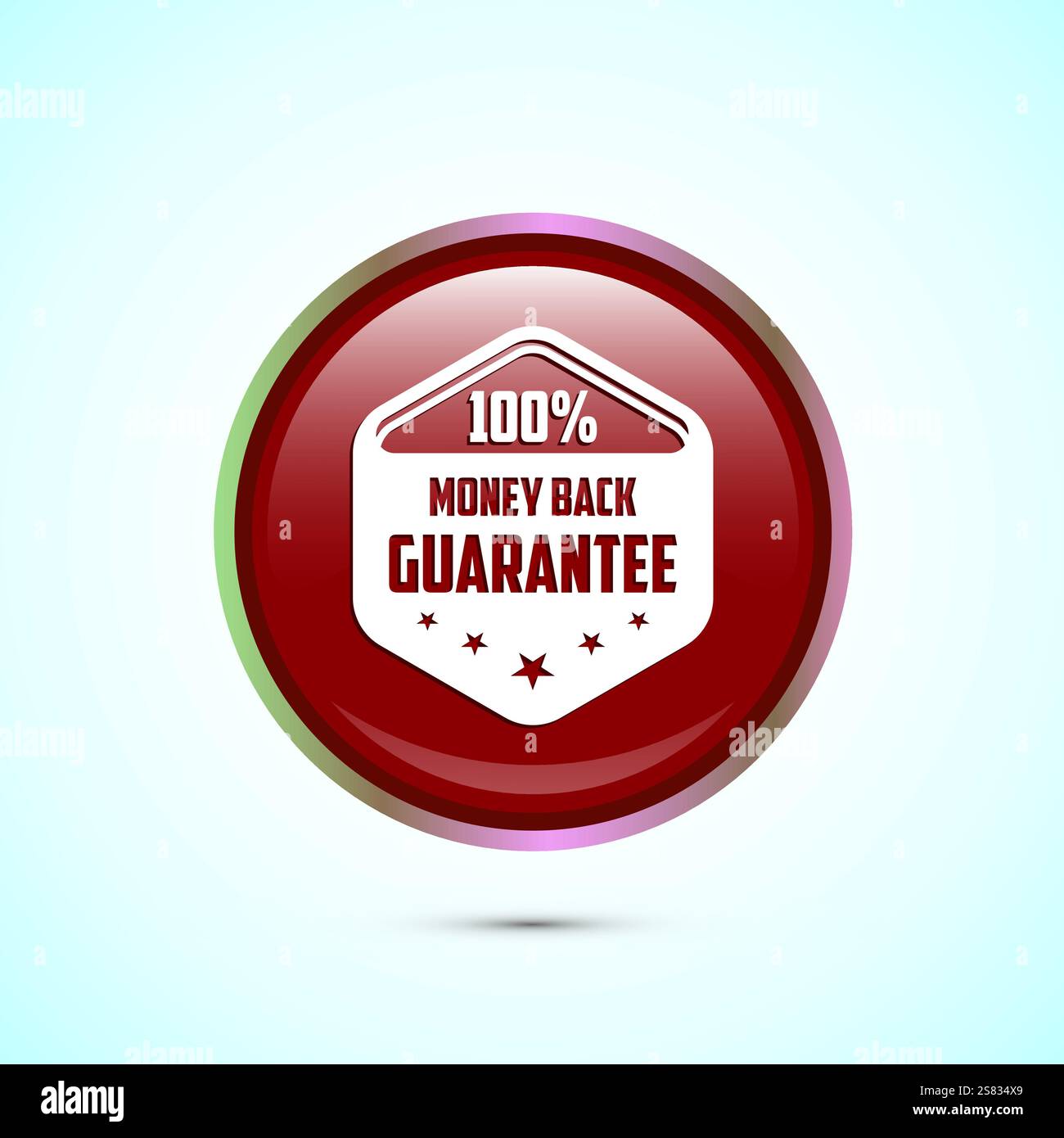 Money back guarantee icon design illustration. Money back guarantee ...