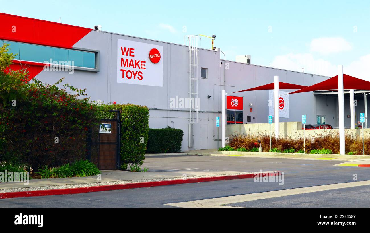 Mattel headquarters building. Mattel is an American multinational toy ...