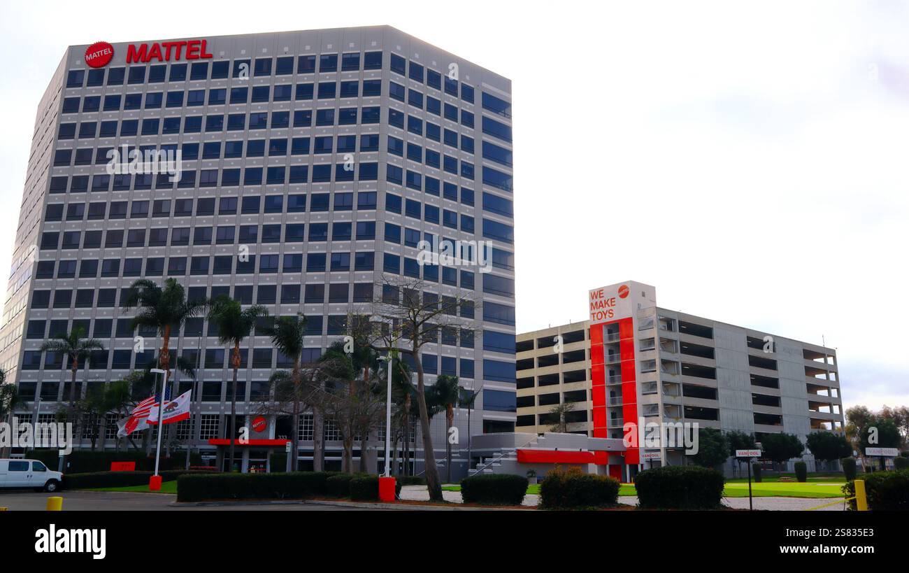 Mattel headquarters building. Mattel is an American multinational toy ...