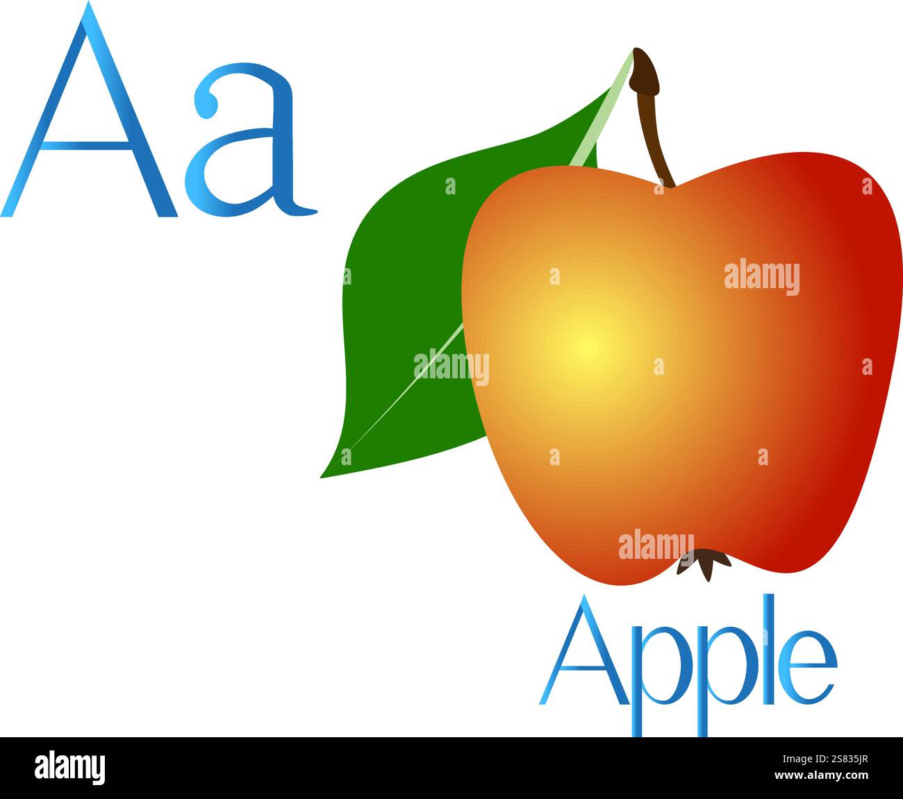 Illustration for teaching children the English alphabet with cartoon ...