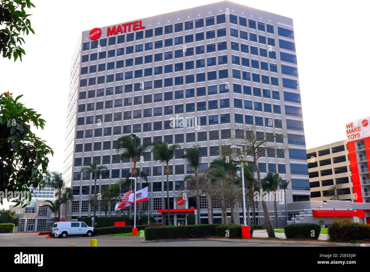 Mattel headquarters building. Mattel is an American multinational toy ...