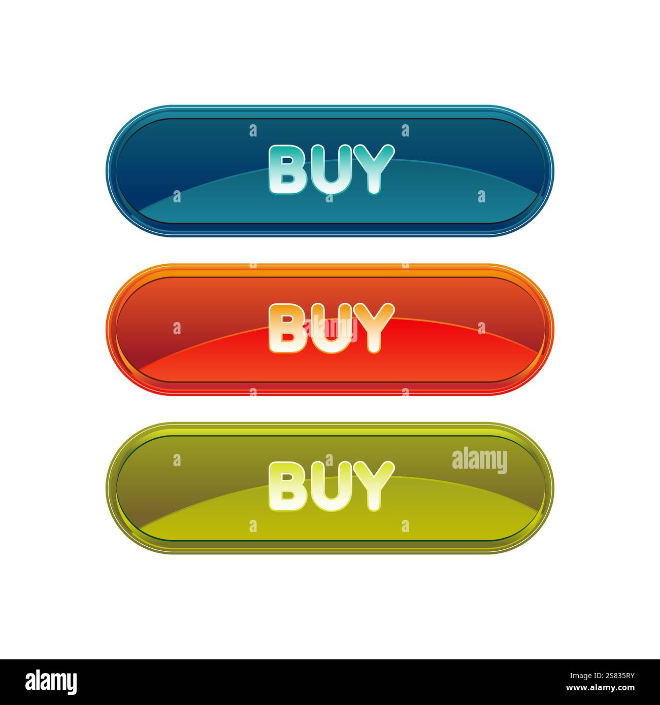 Colorful set of web buttons Stock Vector Image & Art - Alamy