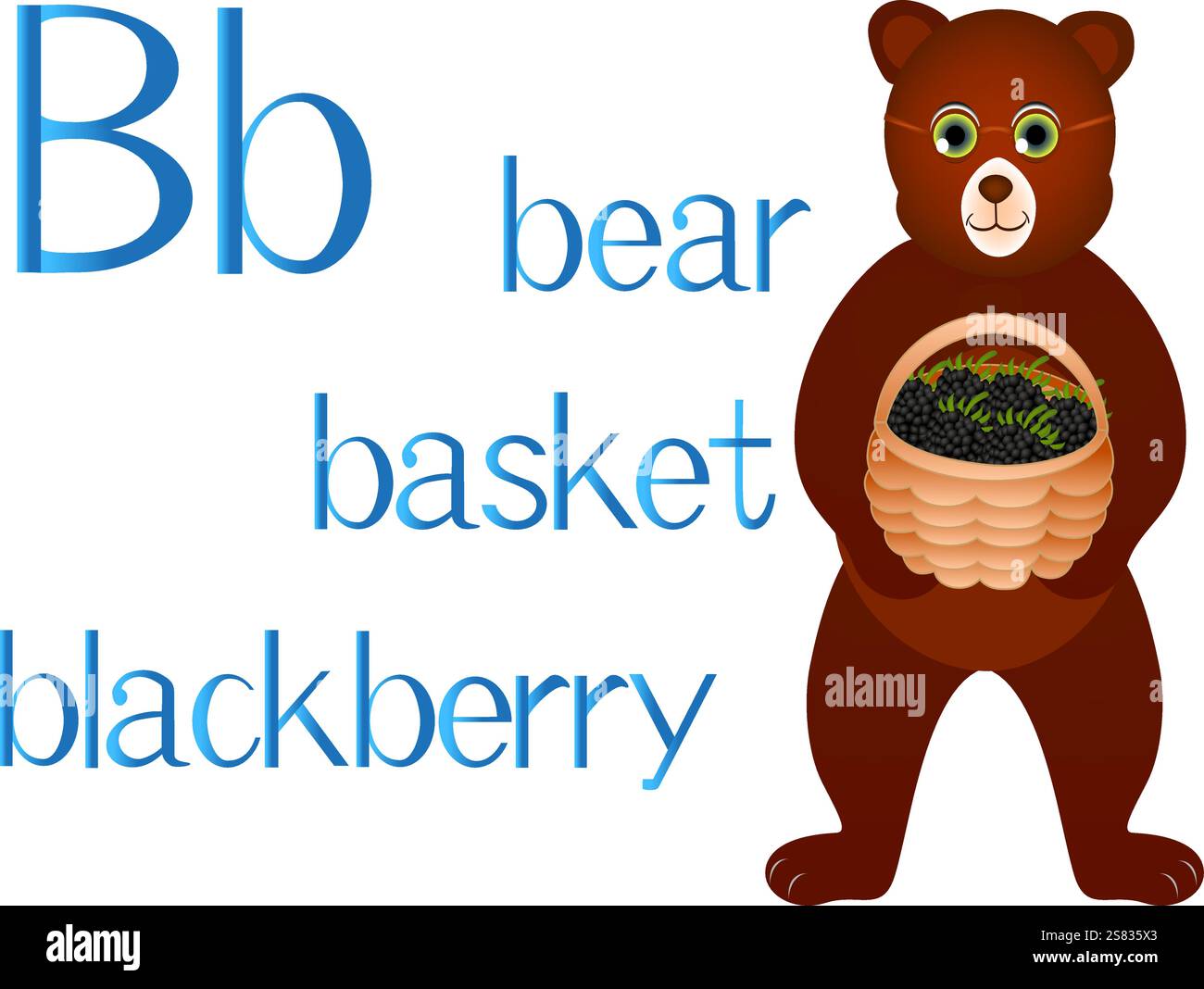 Illustration for teaching children the English alphabet with cartoon ...