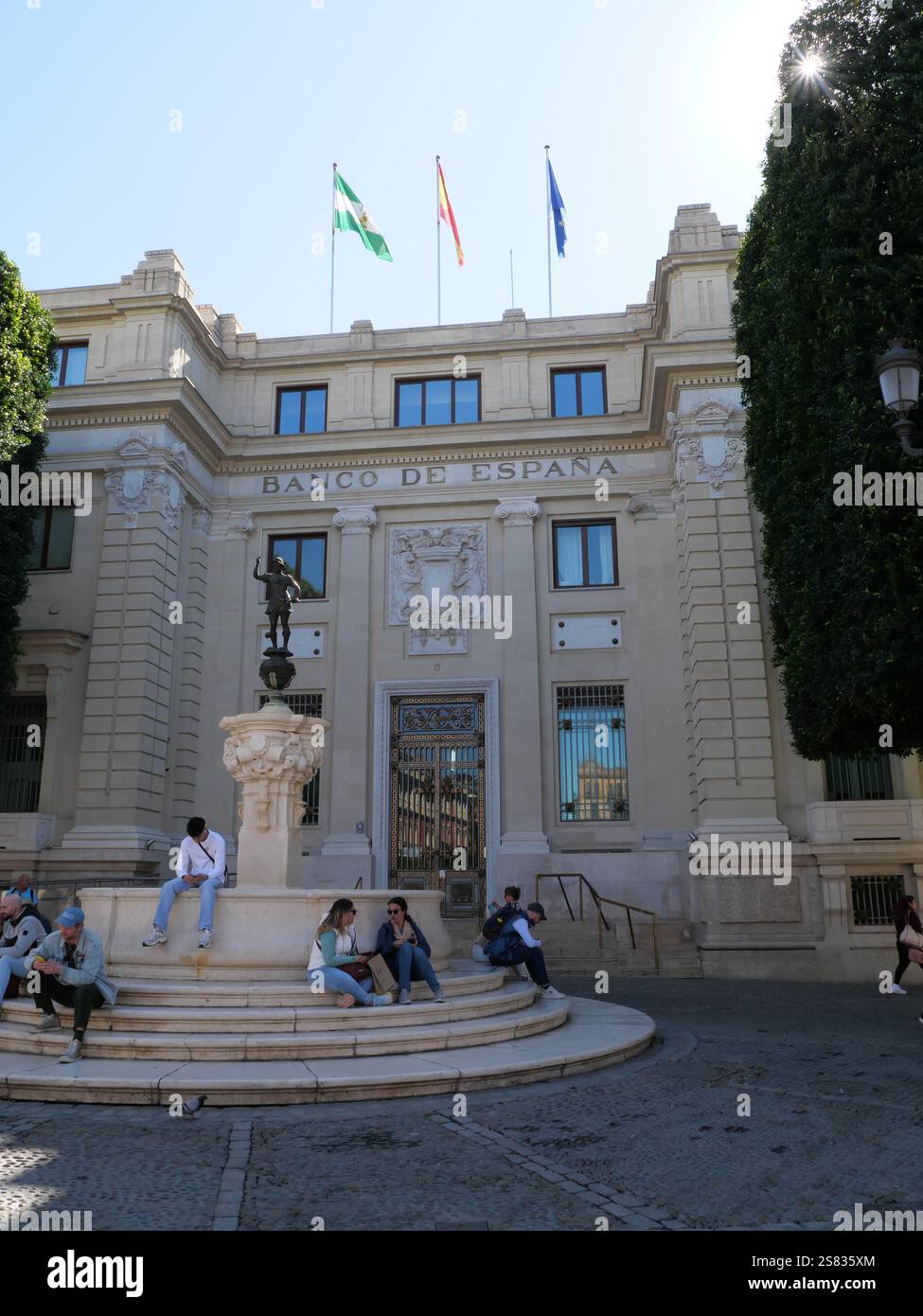 The building of the Banco de Espana in Seville Spain andalusia with ...