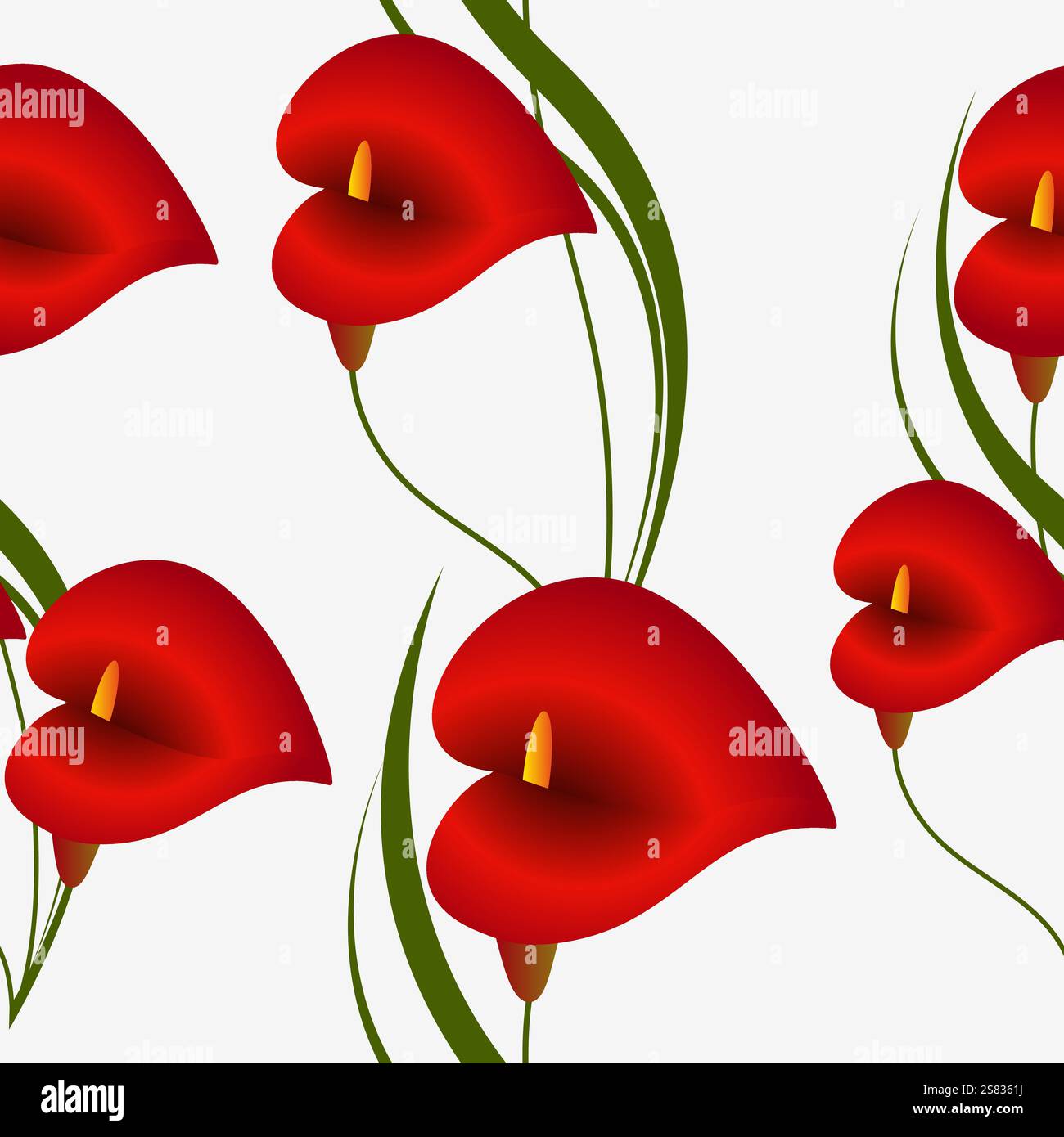 Seamless texture red lily Stock Vector Images - Alamy