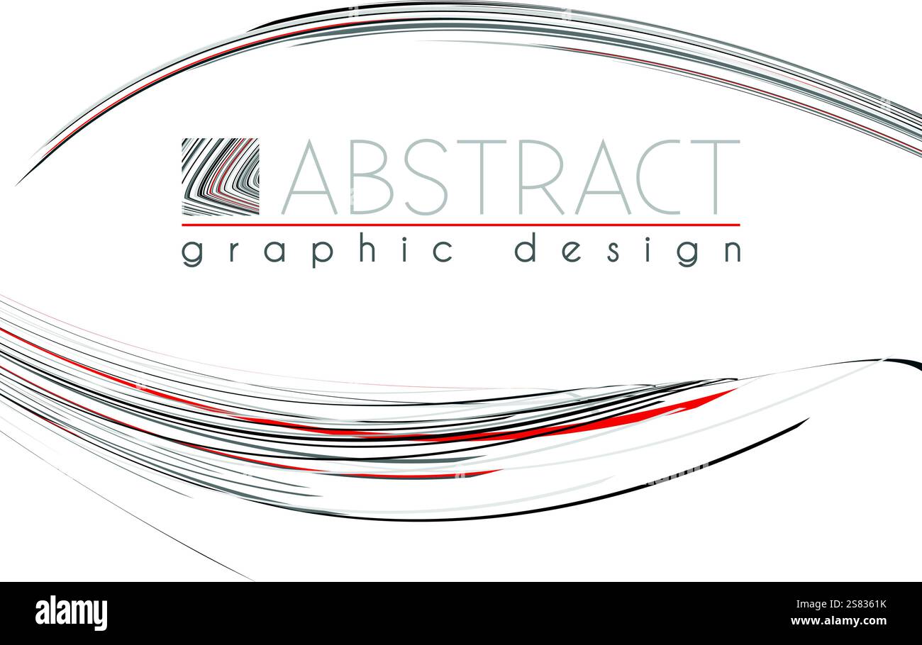 Presentation. Abstract template of page with black, red and gray thin ...