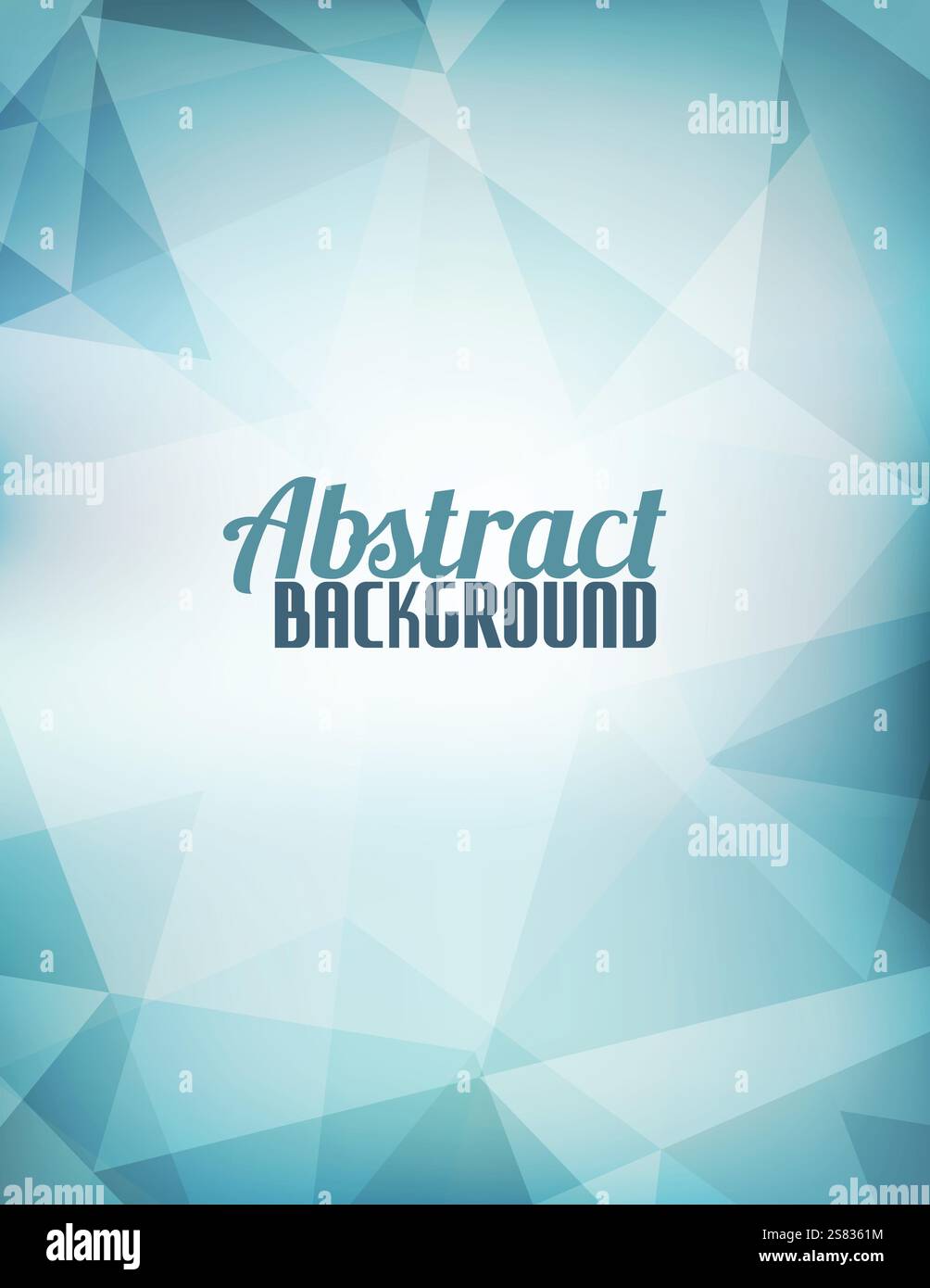 Abstract vertical blue background with transparent triangles. Backdrop ...