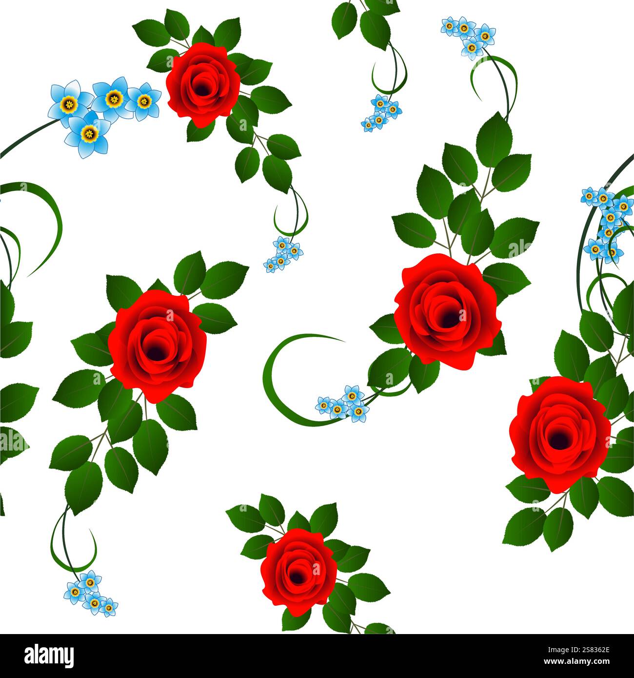 Creative ornamental seamless blue Stock Vector Images - Alamy