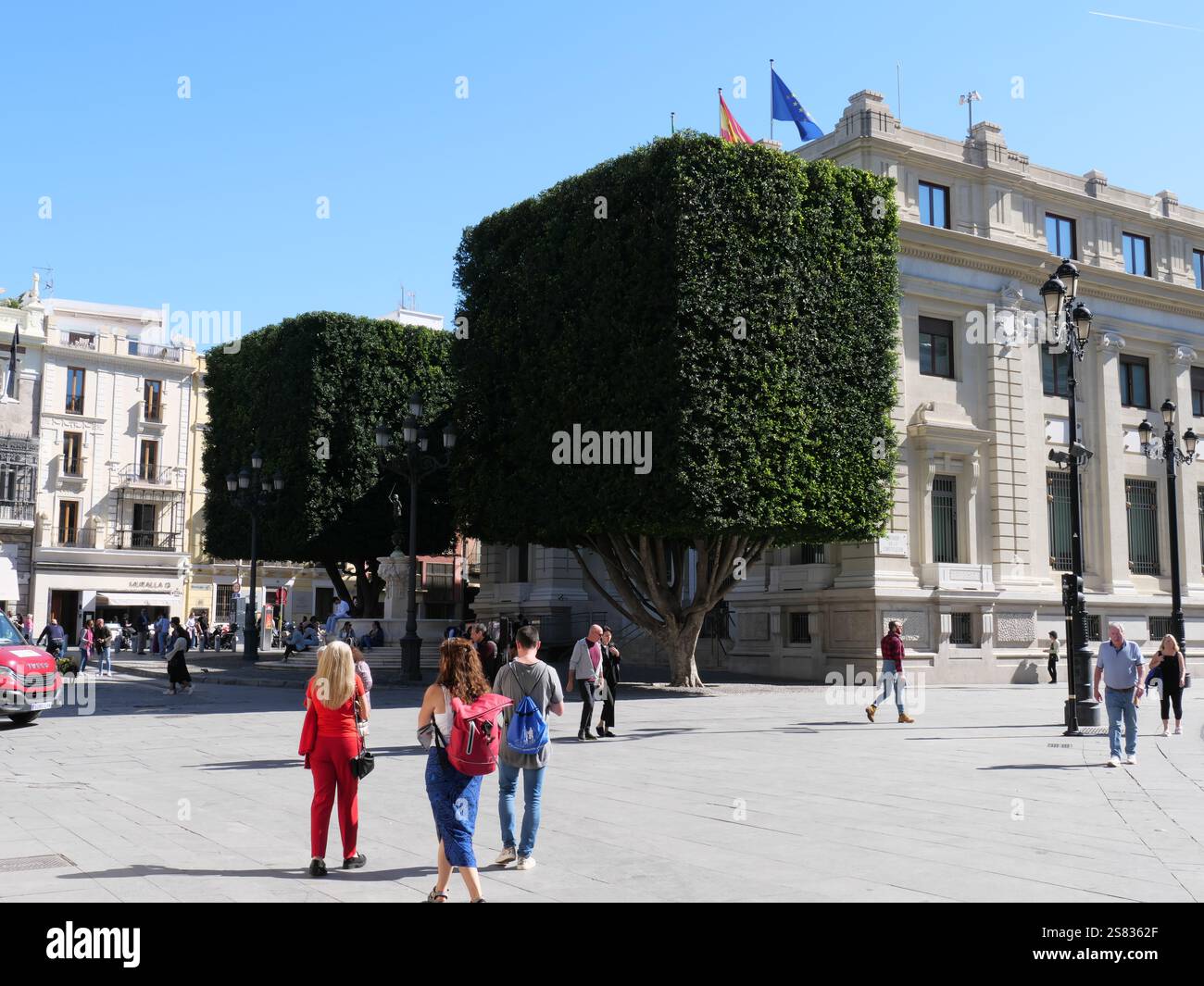 The building of the Banco de Espana in Seville Spain andalusia with ...