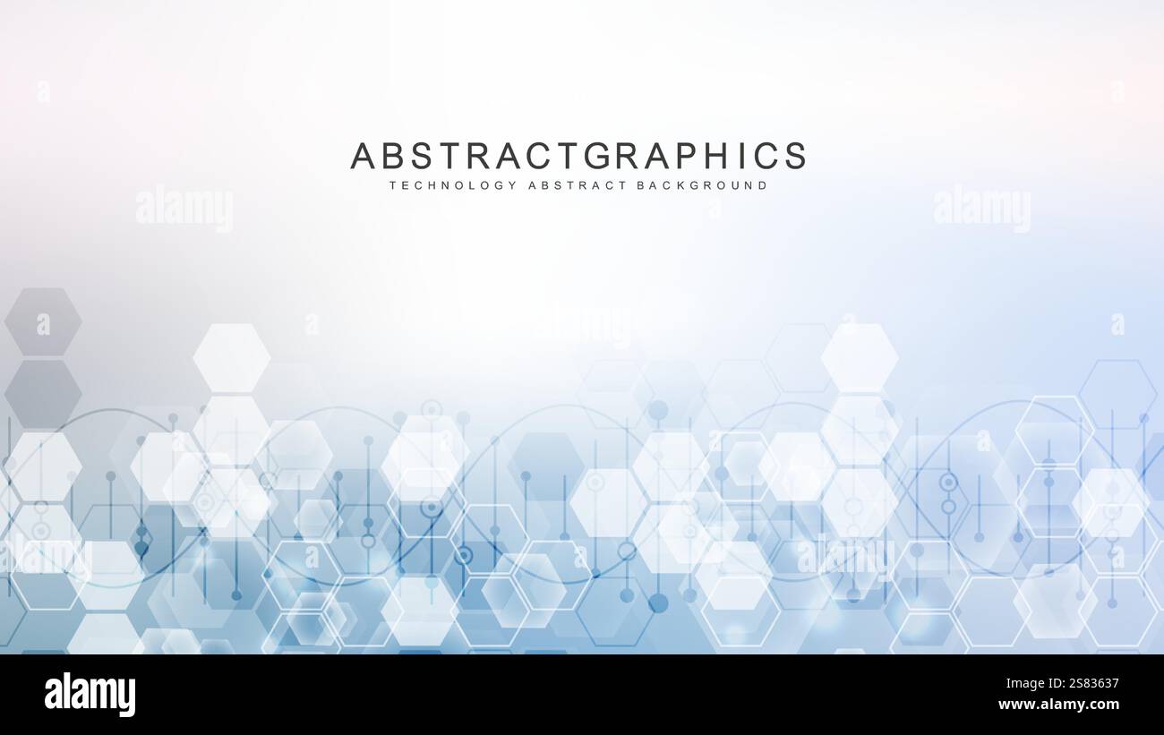 Health care abstract background with lines, dots and hexagons. Medical ...