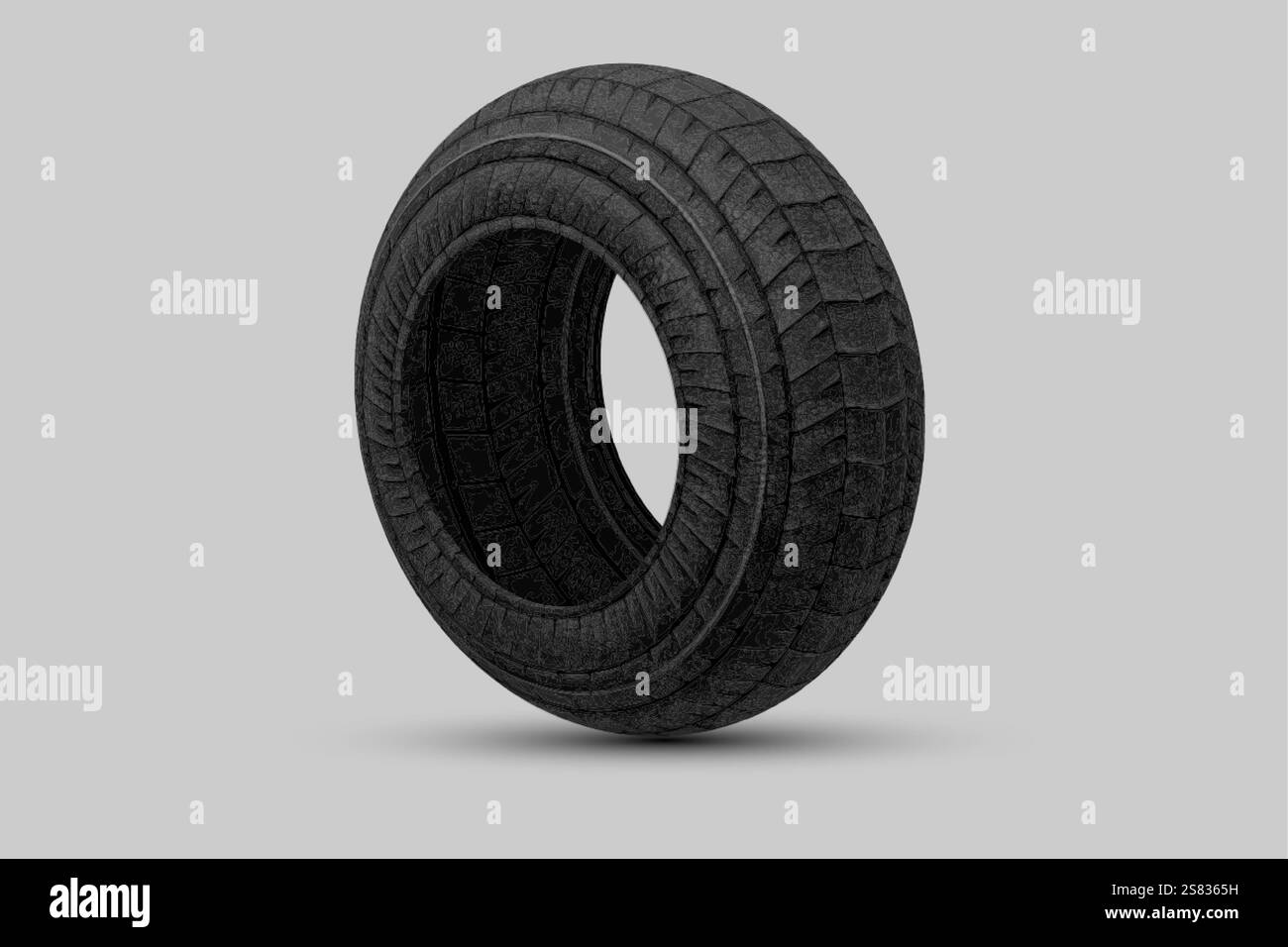 Realistic 3D tire logo design, vector illustration isolate on white ...