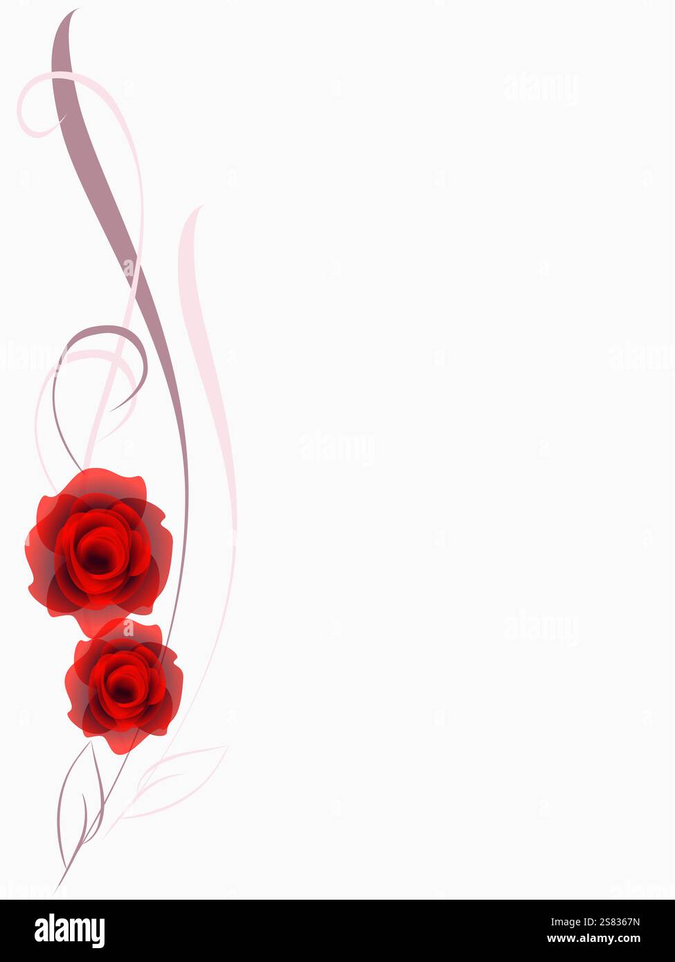 Floral background with red roses design element Stock Vector Image ...