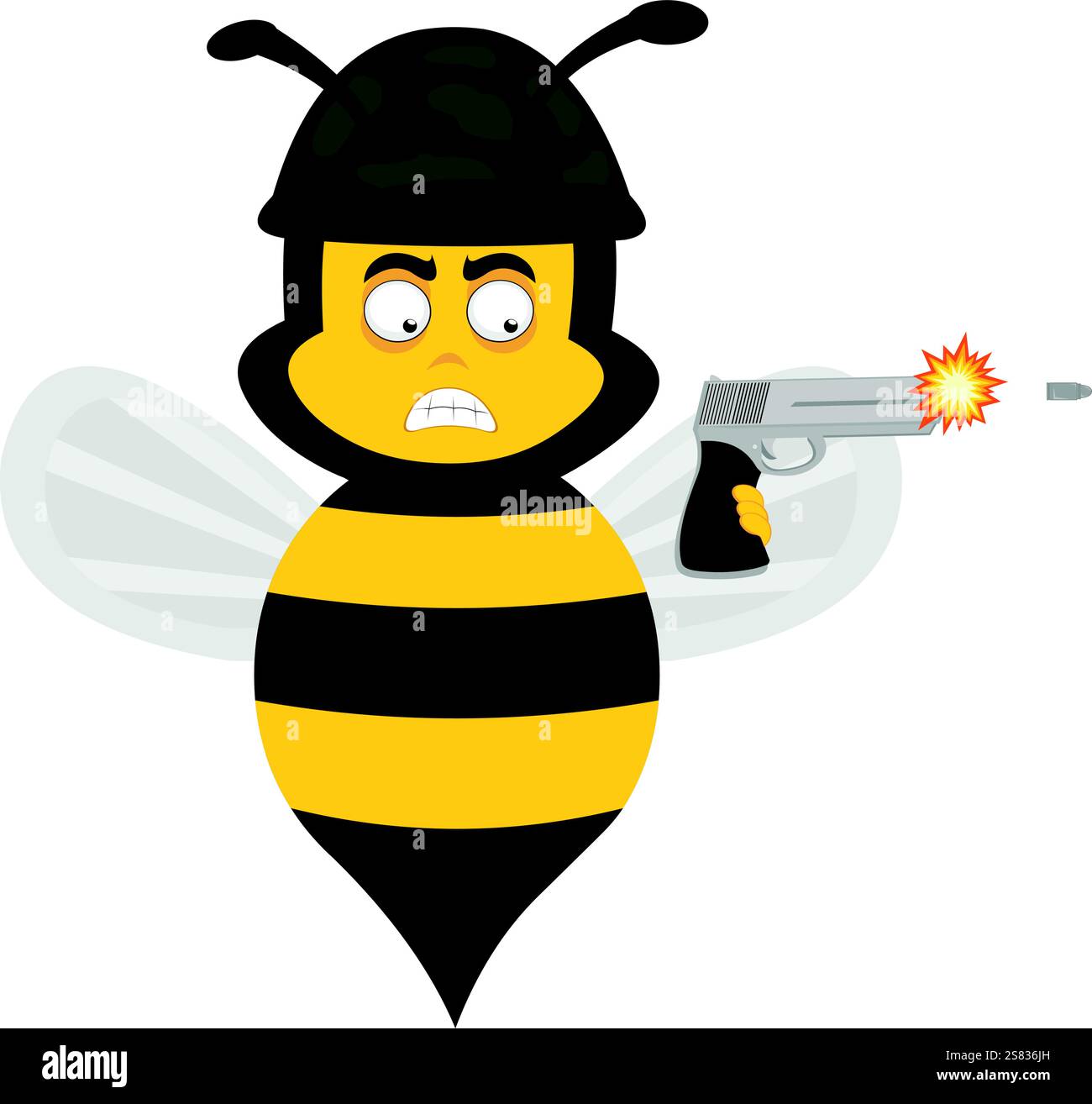 vector illustration character bee insect cartoon, with a camouflaged ...