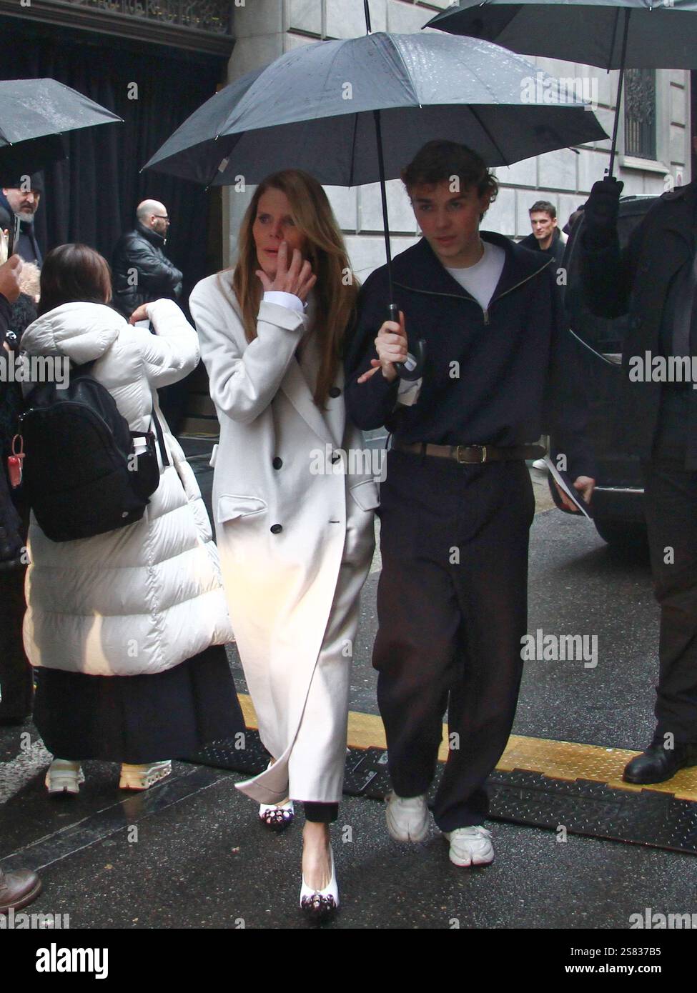 Milan, Italy. 20th Jan, 2025. Milan Ph.Paolo Della Bella VIPs leaving ...