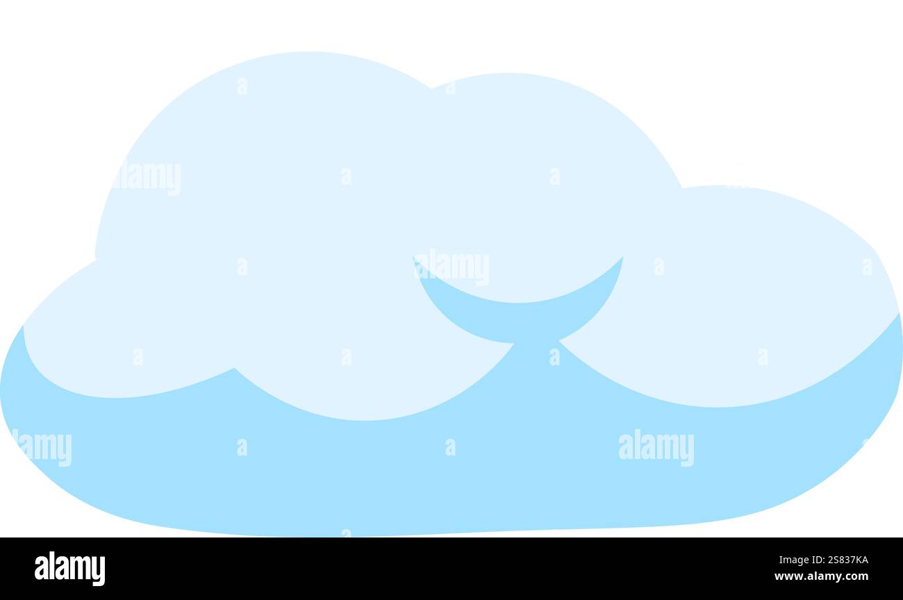 Light blue cloud floating gently in a clear sky, symbolizing good ...