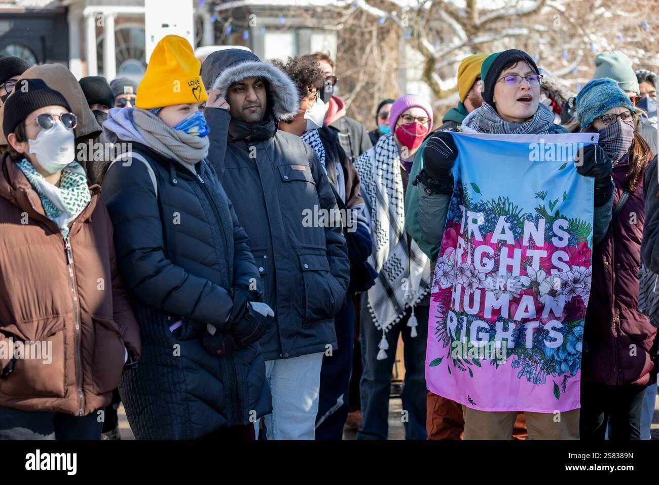 Jan 20, 2025. Boston, MA About 50 people engaged in an Inauguration Day ...