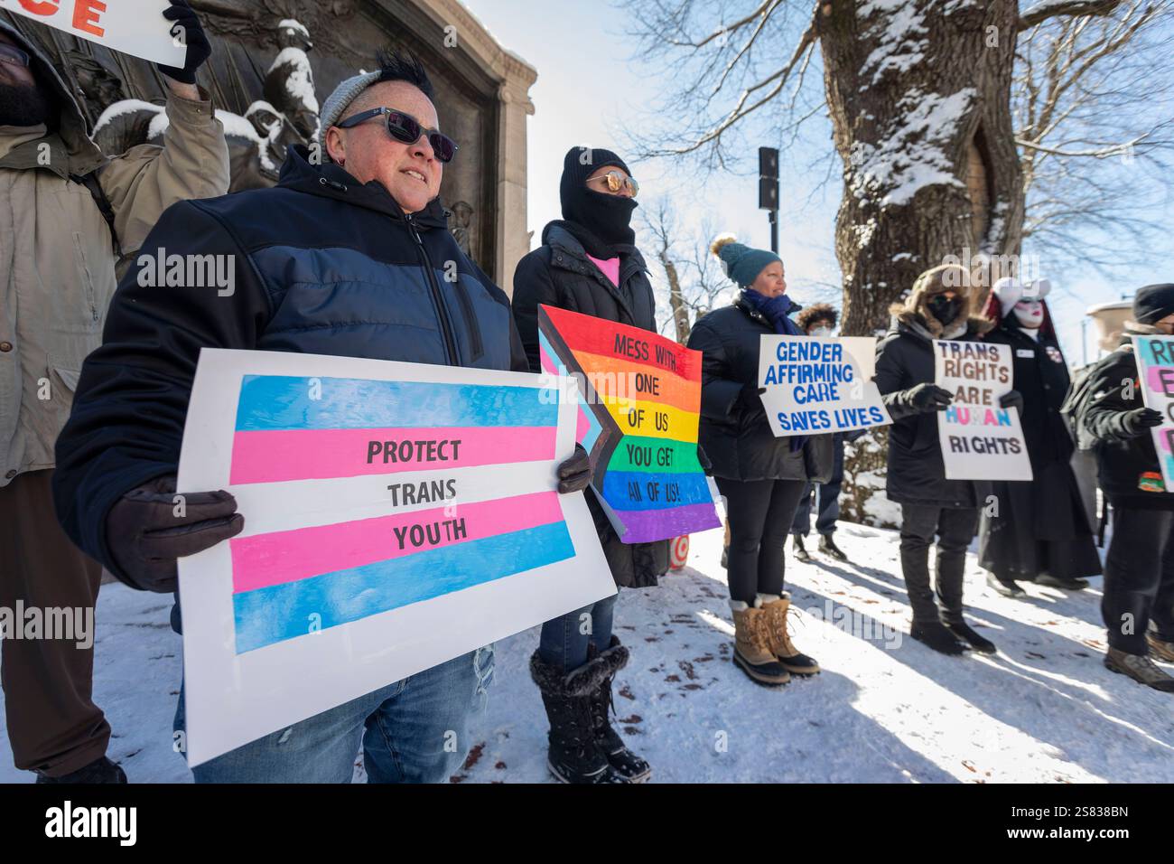Jan 20, 2025. Boston, MA About 50 people engaged in an Inauguration Day ...