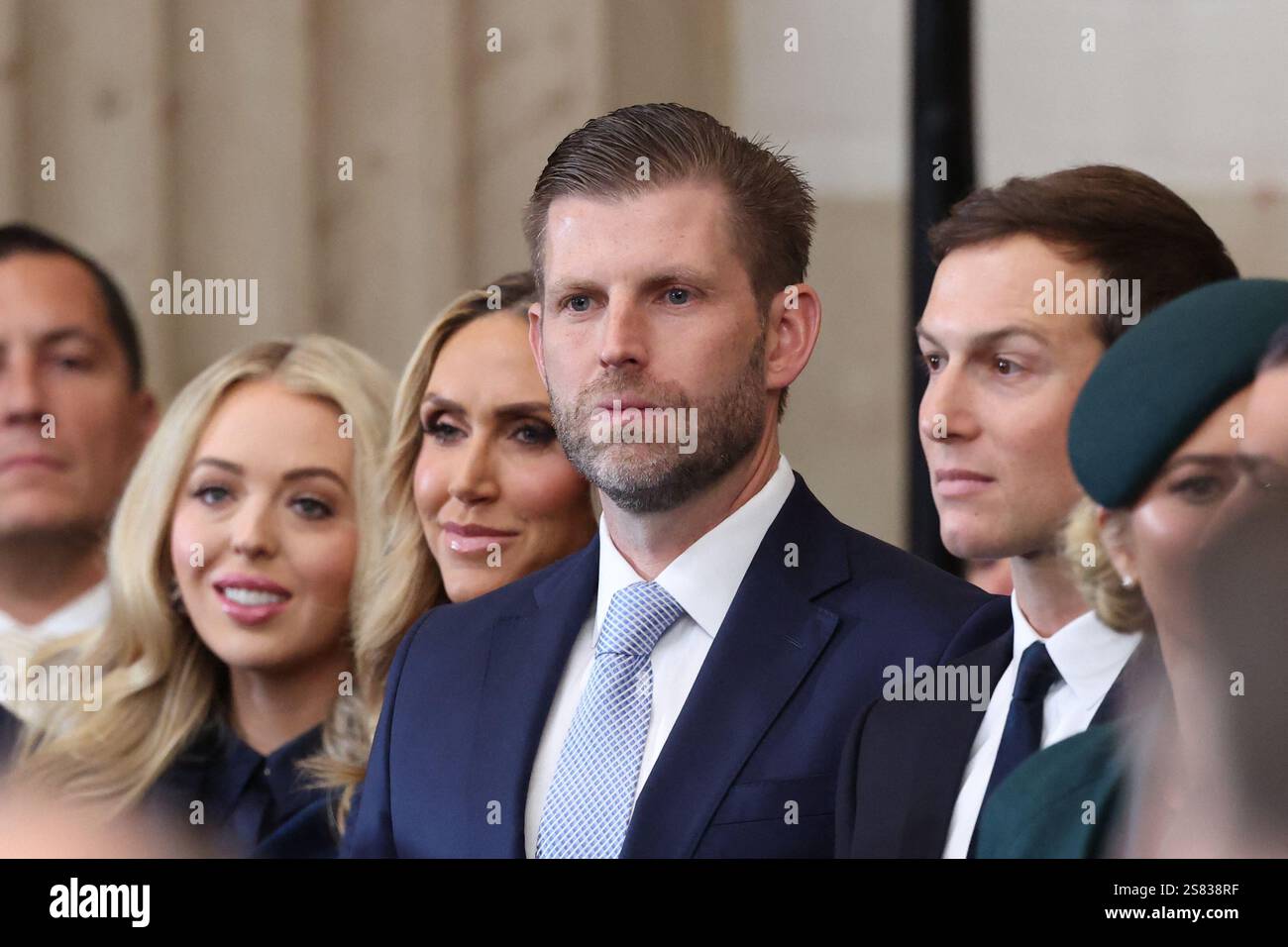 Washington, United States. 20th Jan, 2025. Eric Trump stands with other ...