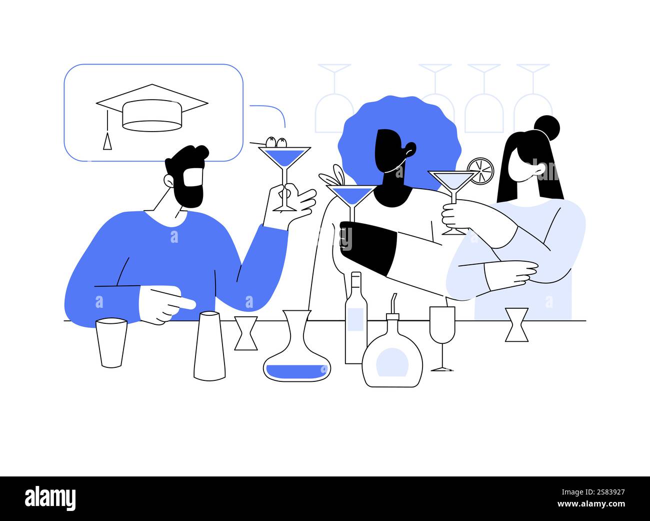 Taste cocktail isolated cartoon vector illustrations Stock Vector Image ...