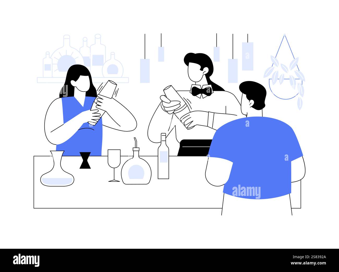 Shake cocktail isolated cartoon vector illustrations Stock Vector Image ...