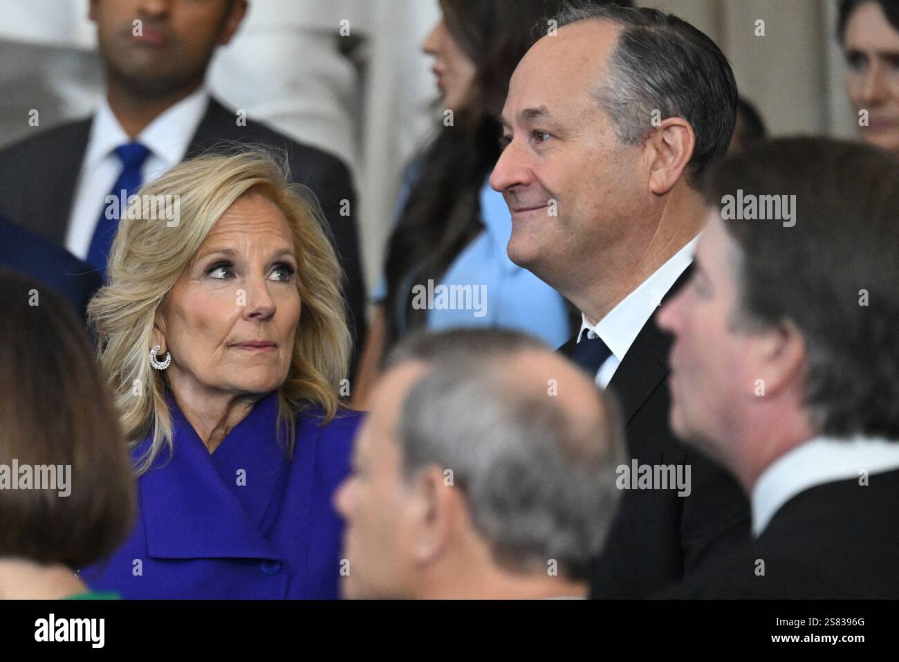 Washington, United States. 20th Jan, 2025. (L-R) Former First Lady Jill ...