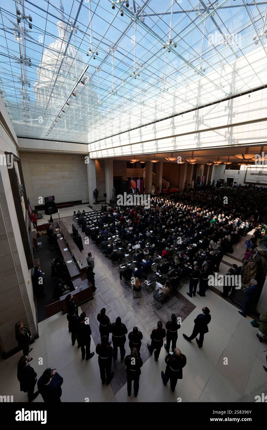 Washington, United States. 20th Jan, 2025. Guests in the viewing area ...