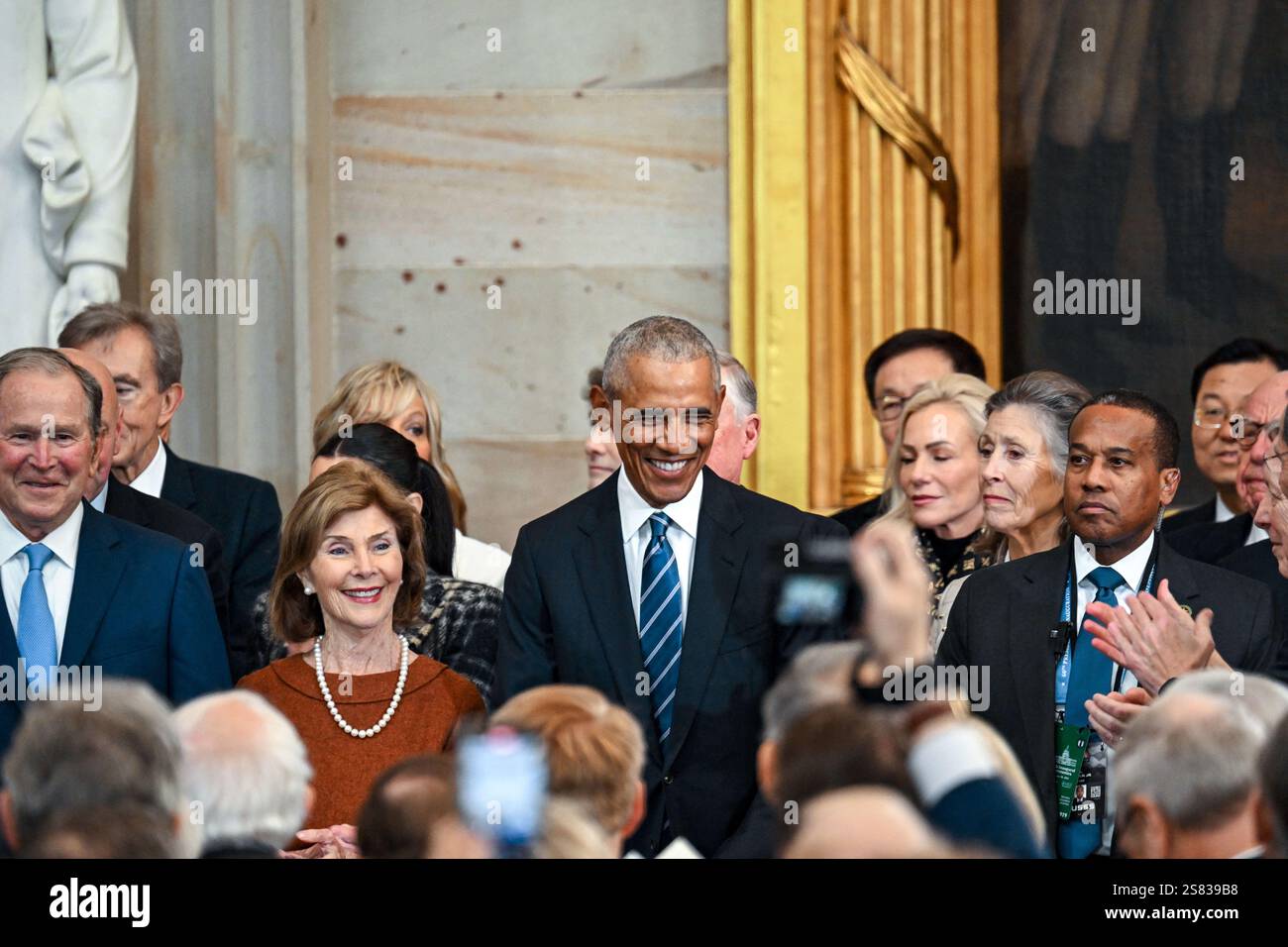 Washington, United States. 20th Jan, 2025. From left, Former President ...