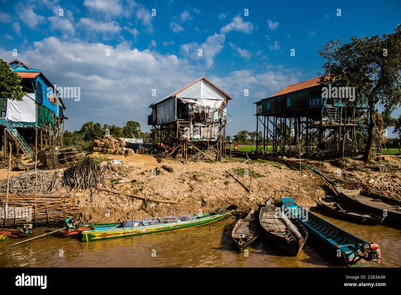 Kampong Phluk, Cambodia, January 15, 2025 Kampong Phluk is a ...