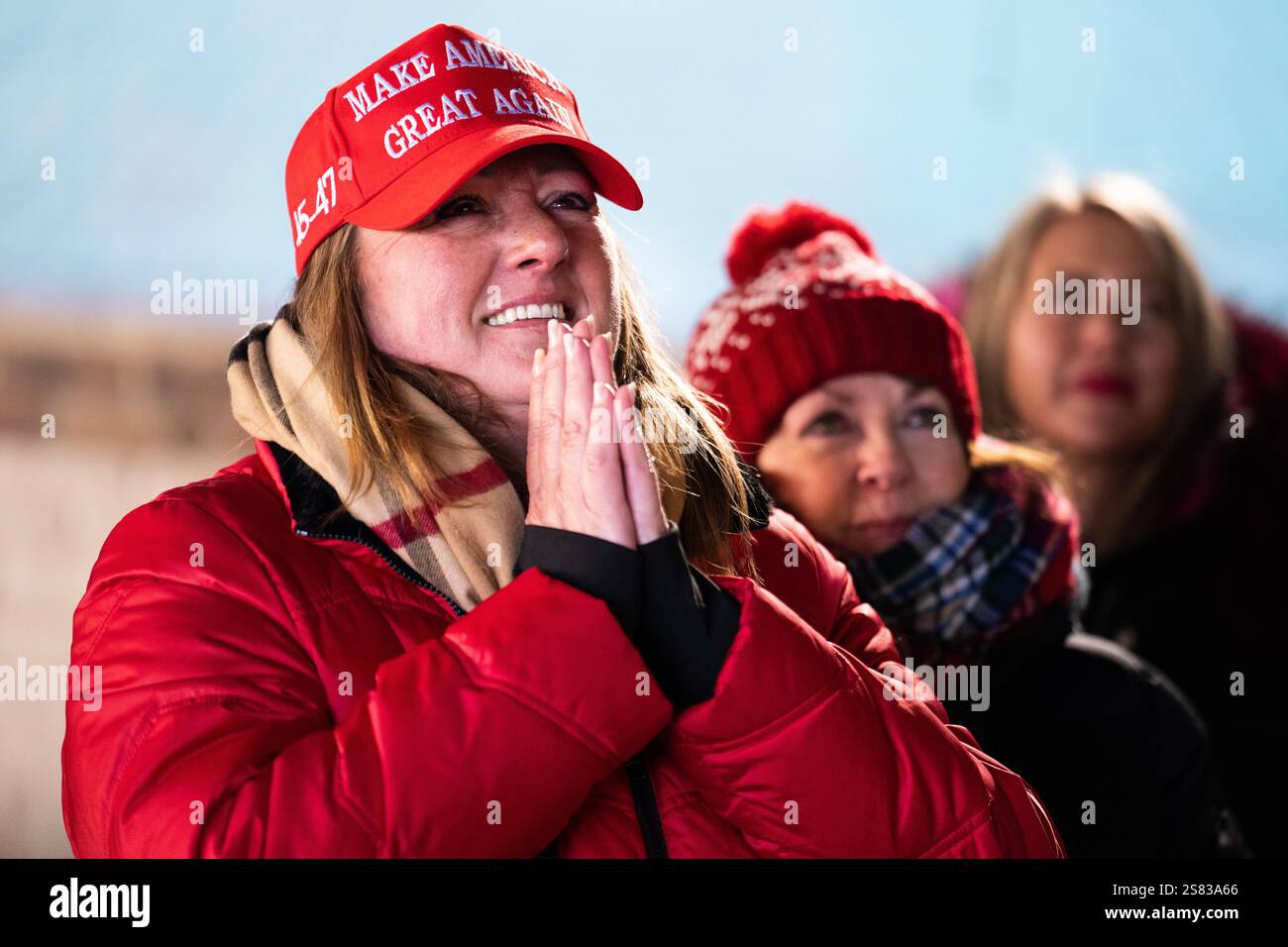 UNITED STATES - JANUARY 20: Jaime Egan-Beal, of Tacoma, Wash., watches ...