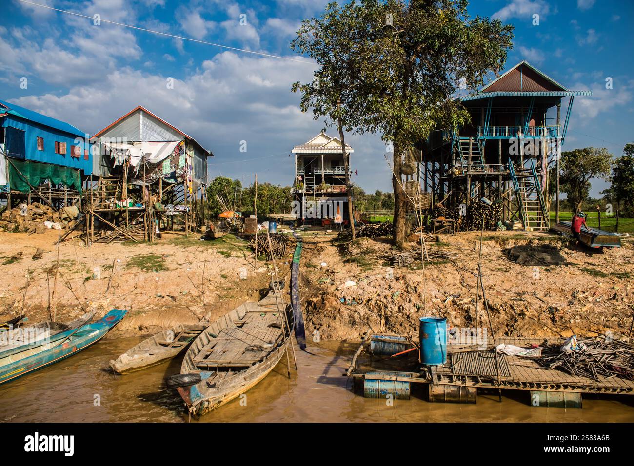Kampong Phluk, Cambodia, January 15, 2025 Kampong Phluk is a ...