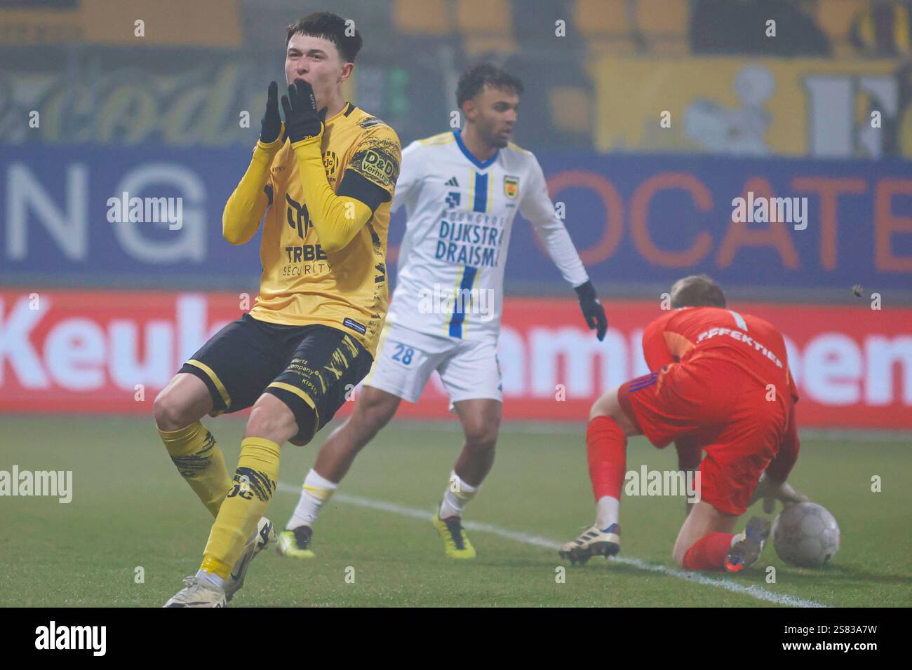 KERKRADE, NETHERLANDS - JANUARY 20: Ryan Leijten of Roda JC missed a ...