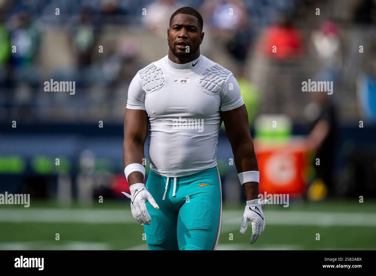 Miami Dolphins tight end Jonnu Smith iis pictured before and an NFL ...
