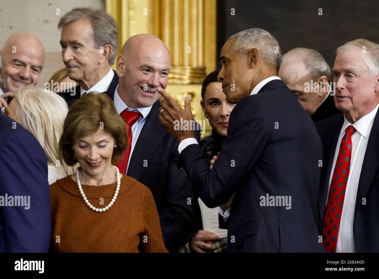 Washington, Dc, USA. 20th Jan, 2025. (L-R) Former First Lady Laura Bush ...