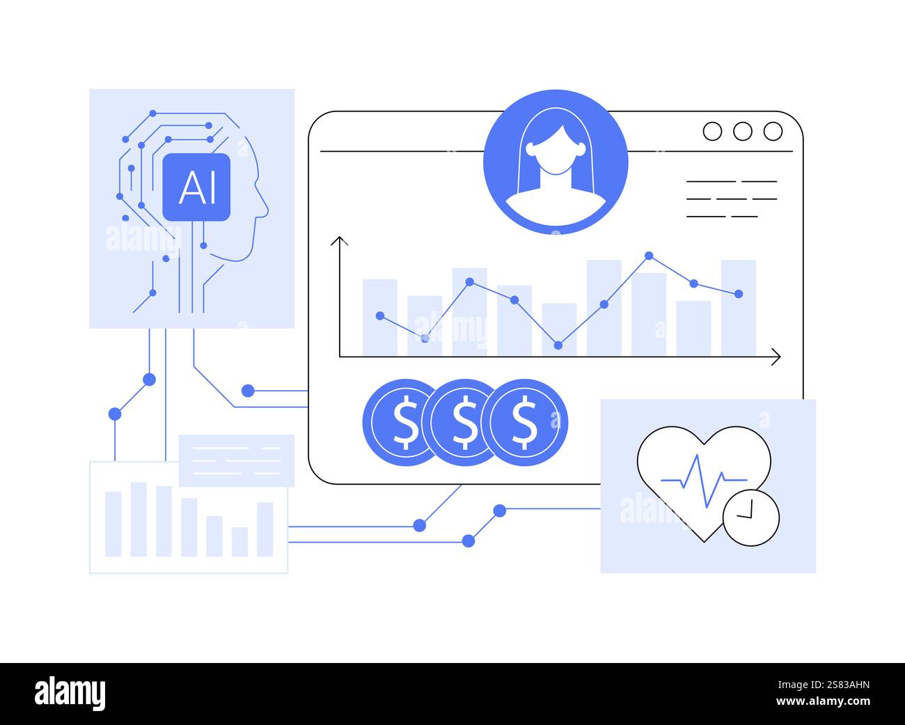 AI-Driven Customer Lifetime Value Analysis abstract concept vector ...