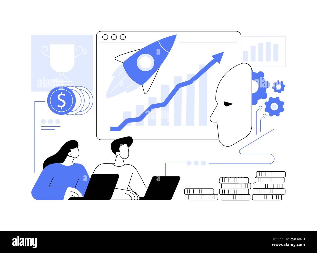 Ai Powered Sales Incentive Programs Abstract Concept Vector