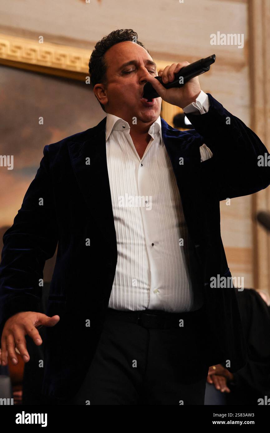 Washington, United States. 20th Jan, 2025. Opera singer Christopher ...