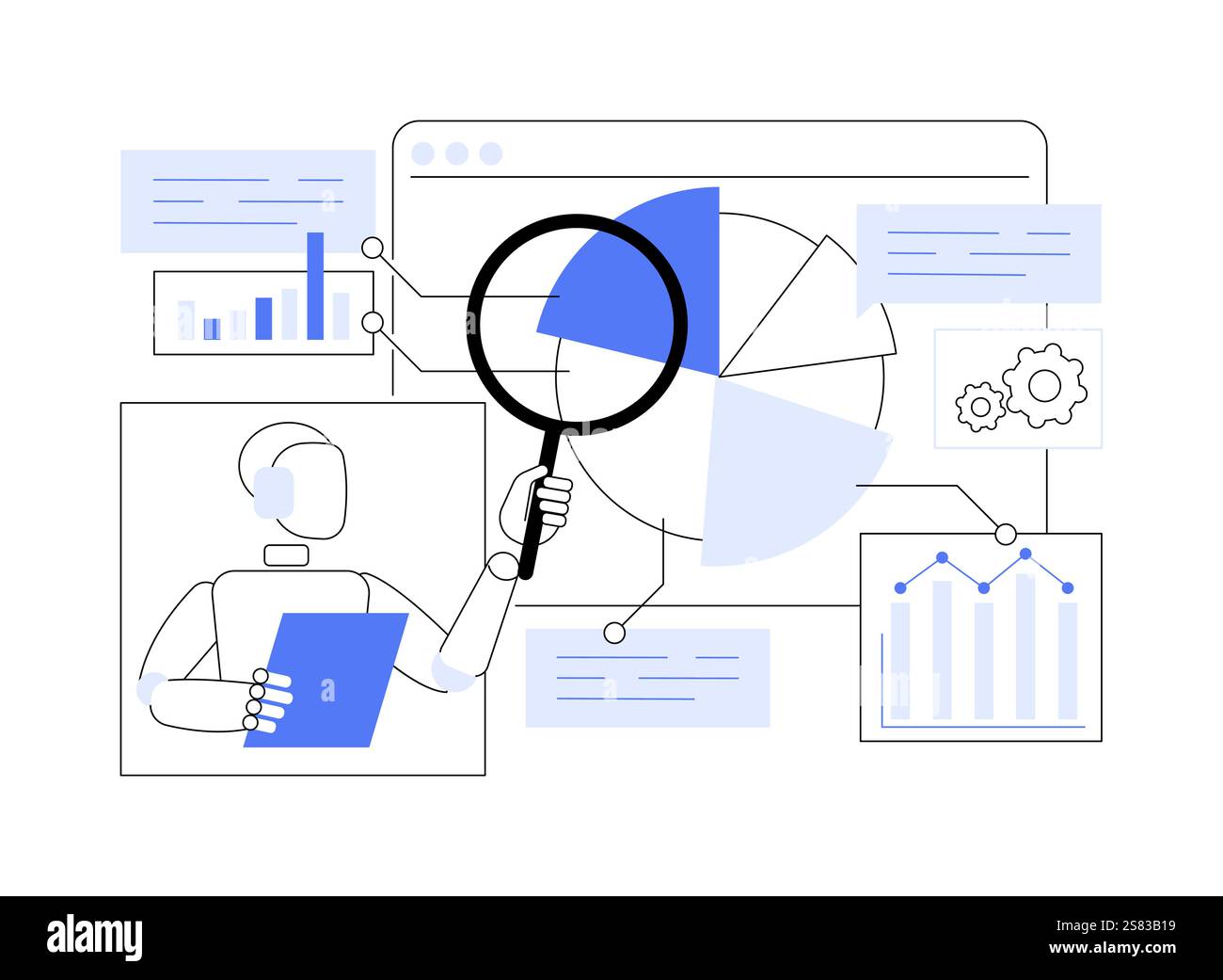 AI-Enhanced Competitive Analysis abstract concept vector illustration ...