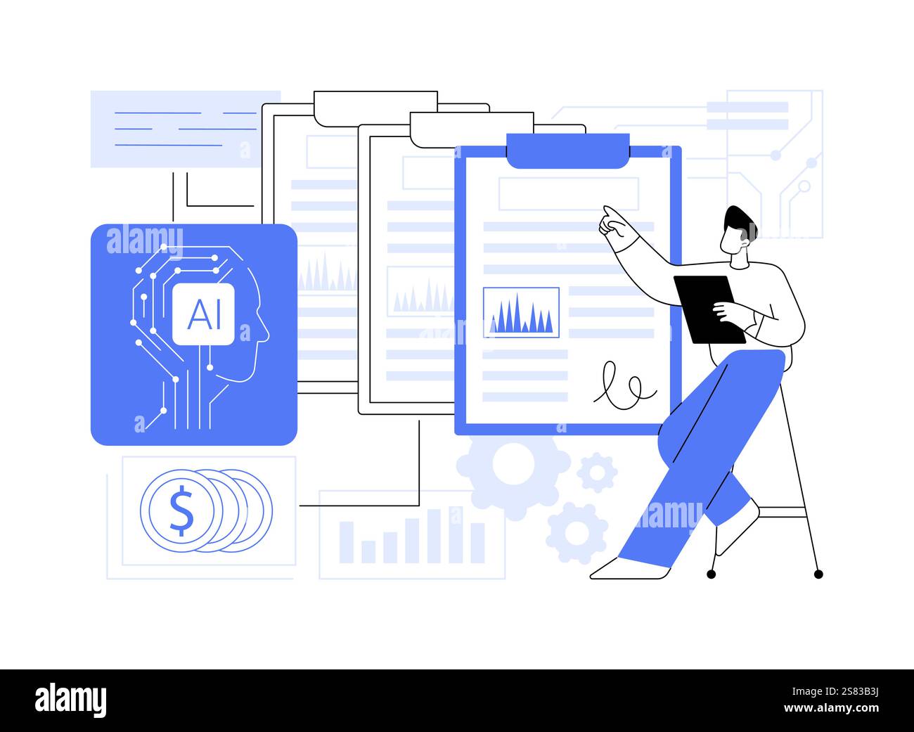 AI-Optimized Quote and Proposal Management abstract concept vector ...
