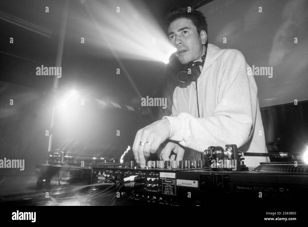 BOMB THE BASS, DJ SET, 2000: Timothy Simenon from Bomb The Bass playing ...